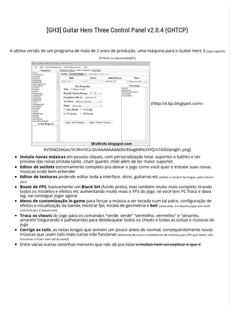 (GH3) Guitar Hero Three Control Panel v2.0 | PDF | Lazer | Computação e ...