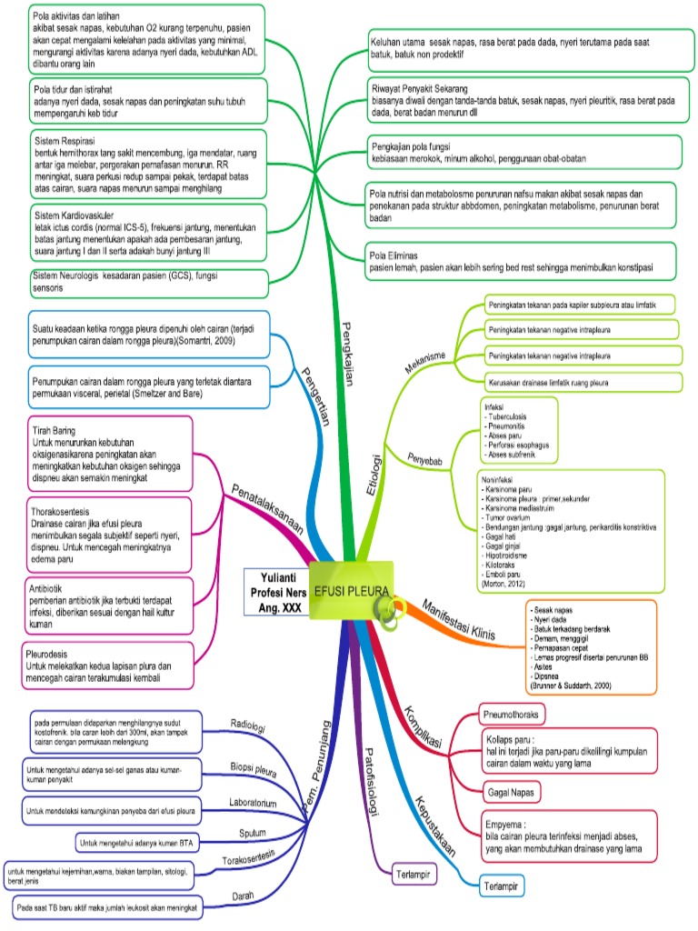 Mind Maping Efusi-Pleura-Yulianti PDF | PDF
