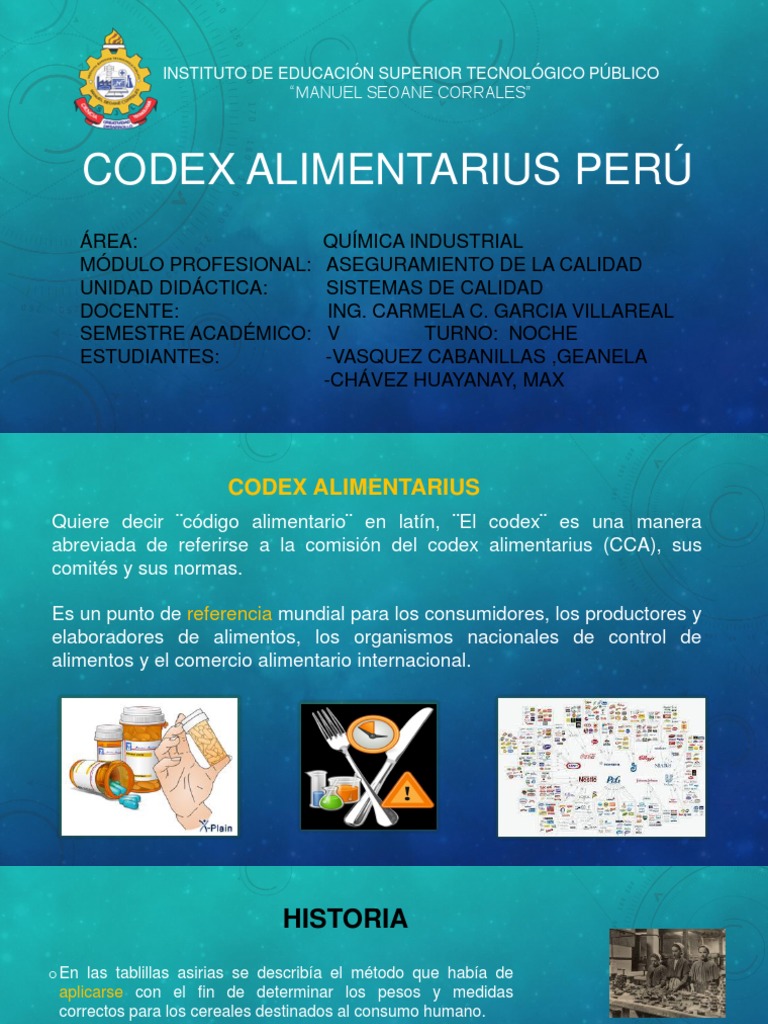 Codex Internacional y en El Perú | PDF | Organización de Comida y ...