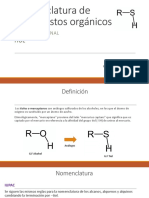 Nomenclatura de Tioles y Sulfuros | PDF | Tiol | Elementos químicos