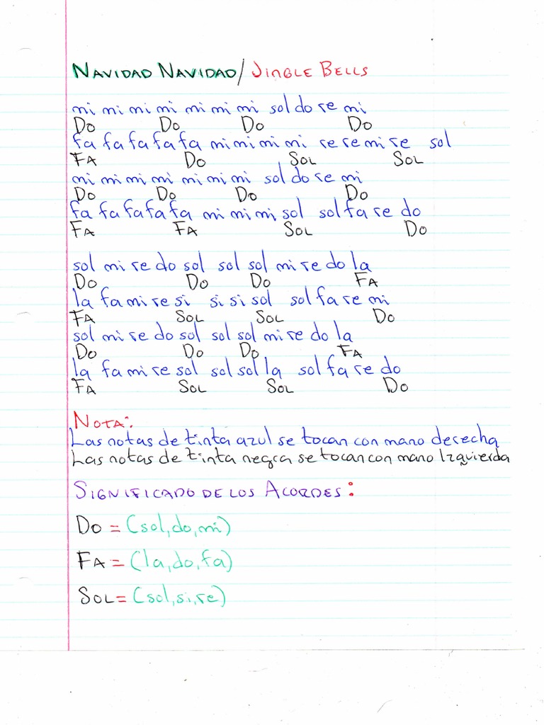 Navidad Notas Musicales Piano | PDF