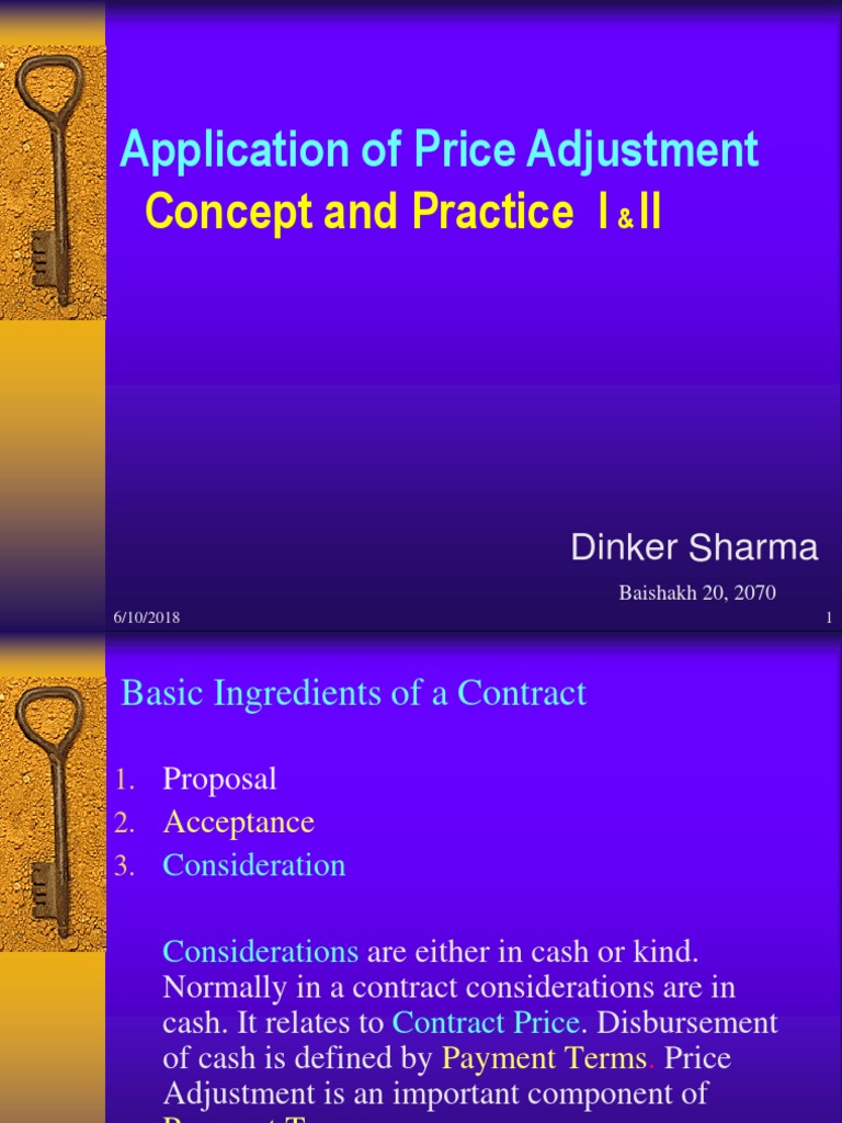 Price Adjustment Concept and Practice I & II | PDF | Index (Economics ...