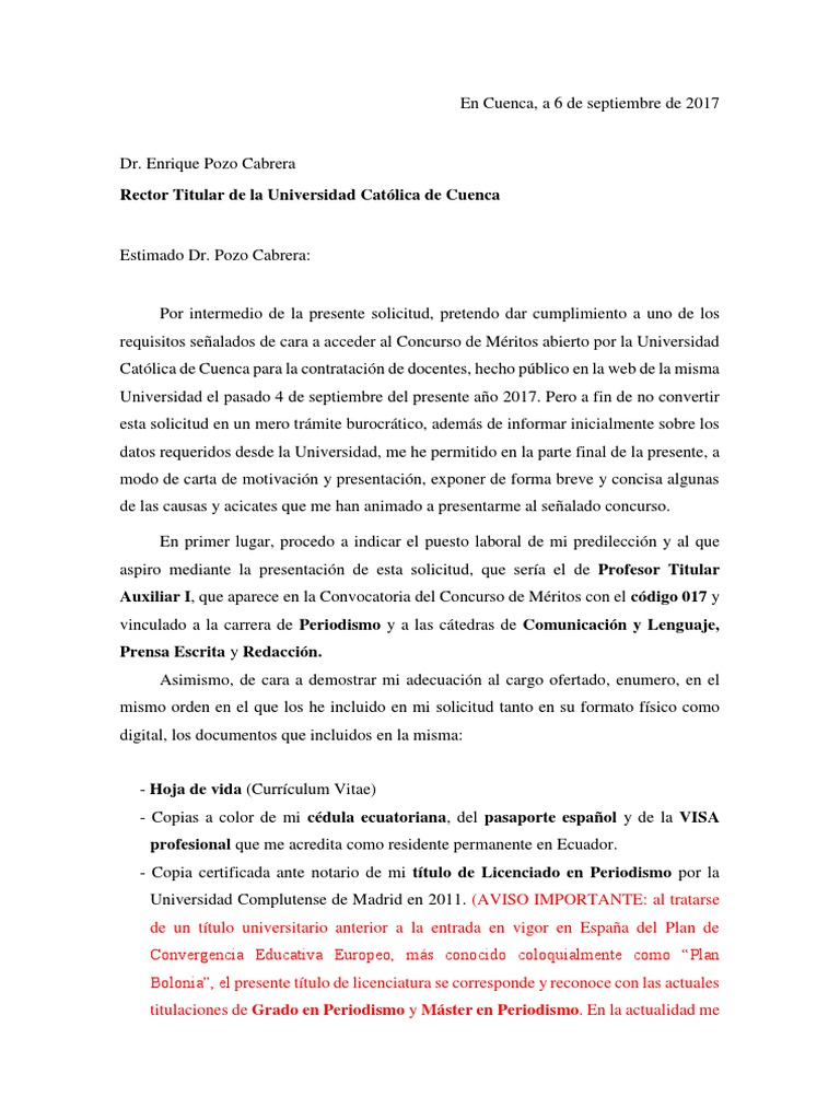 Solicitud Rector Ucacue | PDF | Universidad | Educación avanzada