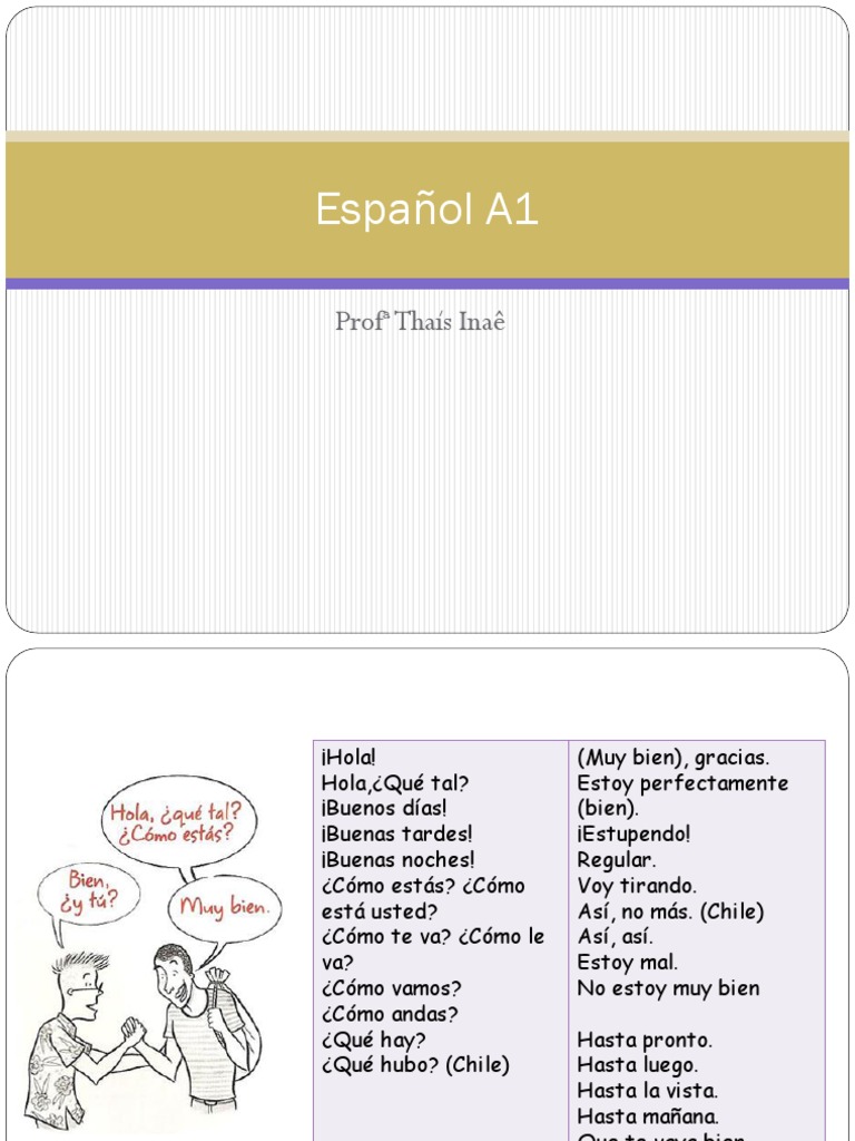 Español A1: Frases y Vocabulario Básico | PDF | Lingüística