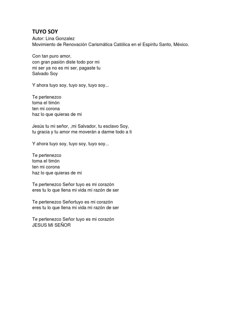 Tuyo Soy | PDF