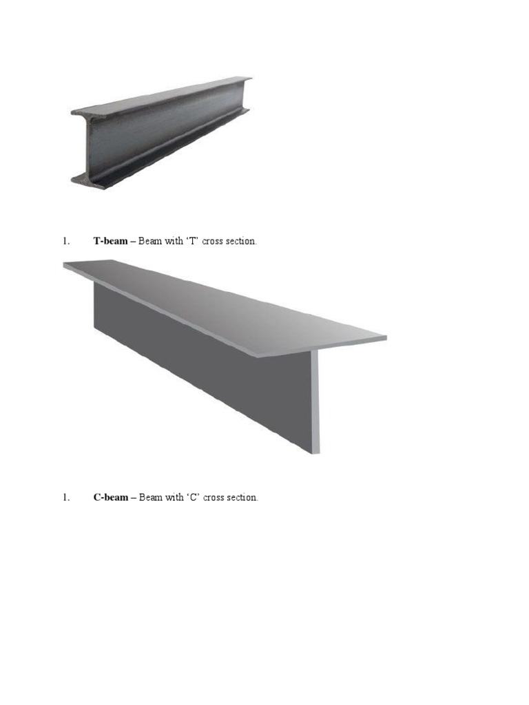 T-Beam - Beam With T' Cross Section | PDF | Structural Engineering ...