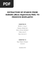 The Production of Bioplastics From Banana Peels | PDF | Plastic | Biodegradation