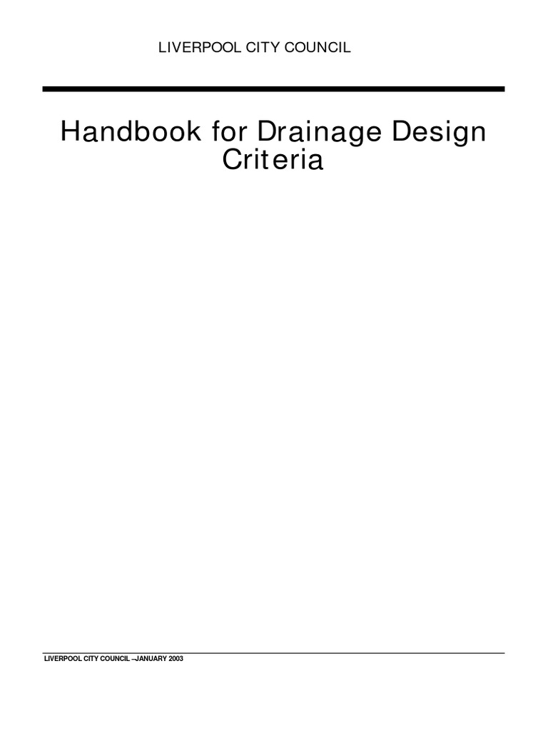 Handbook For Drainage Design Criteria | PDF | Pipeline Transport ...