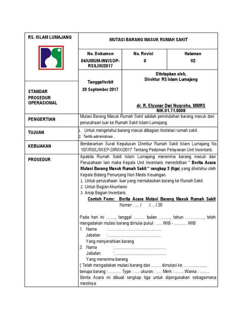 Mutasi Barang Masuk | PDF