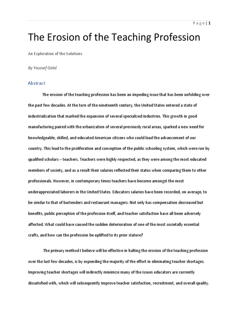 Ap Draft 1 | PDF | Employee Retention | Teachers