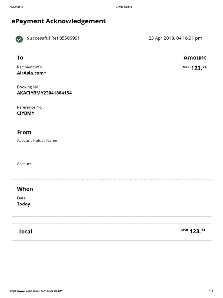 Example CIMB Aknowledgement | PDF