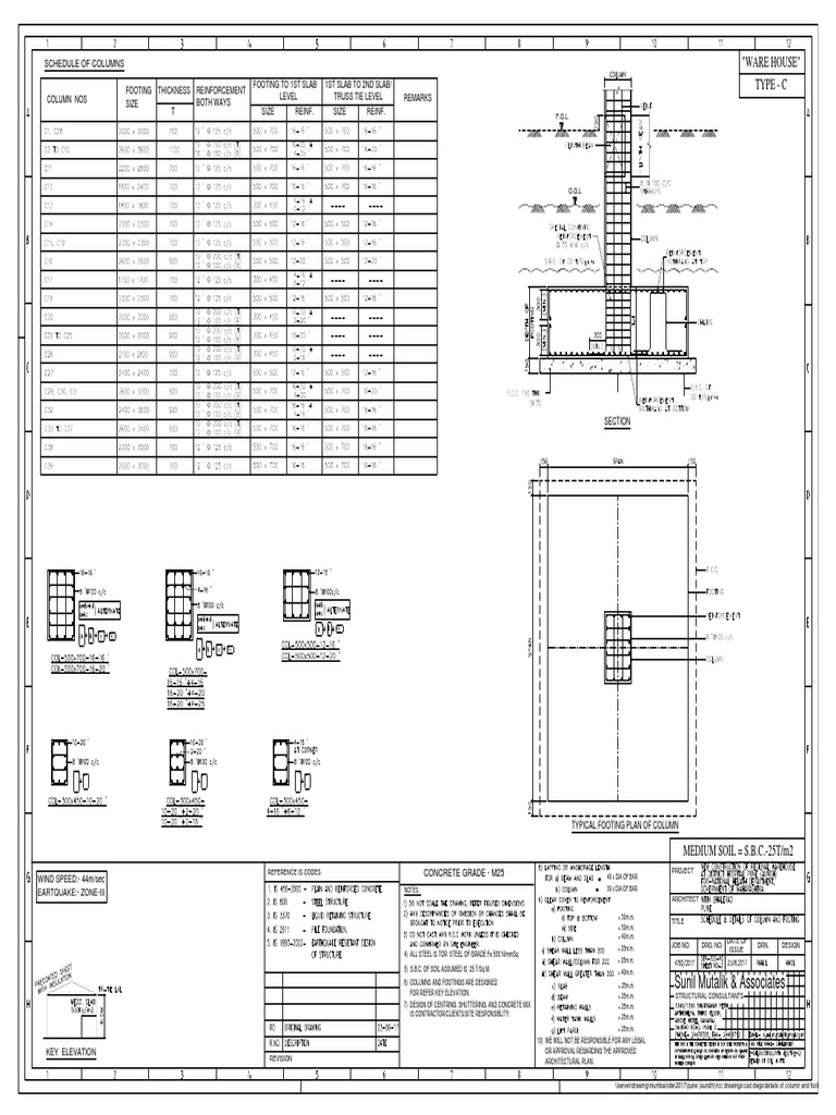 Details of Column and Footing 2-Model | PDF | Column | Building Technology