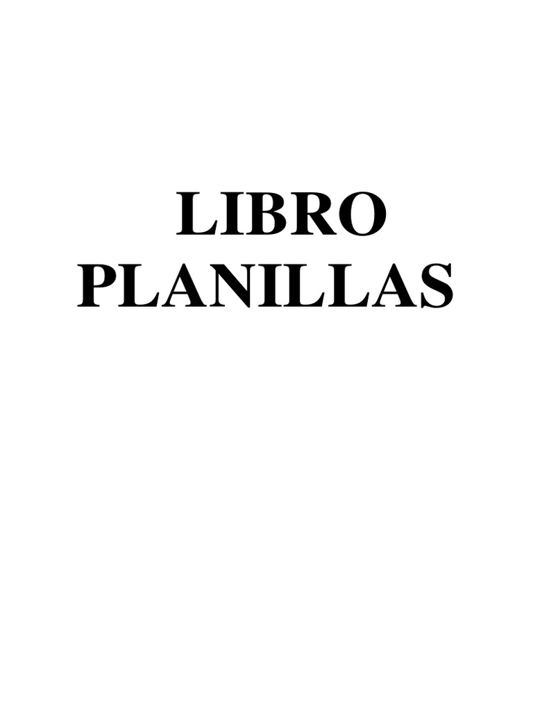 Libro Planillas | PDF | Derecho laboral | Salario