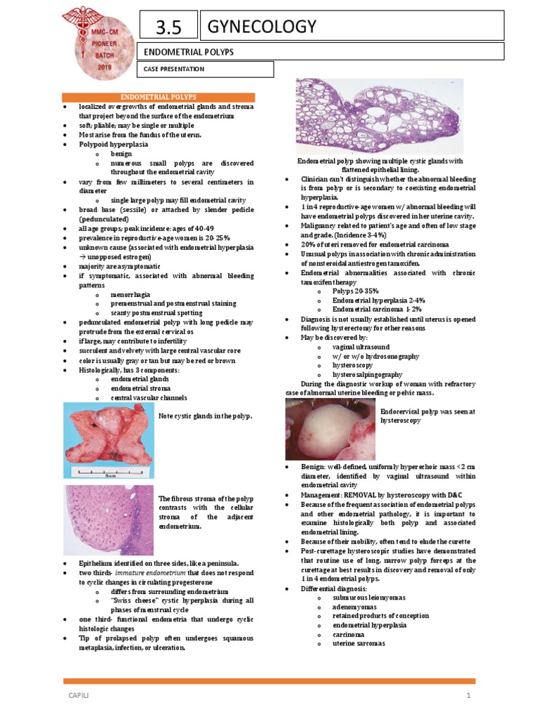 Endometrial Polyp | PDF | Gynaecology | Human Reproduction