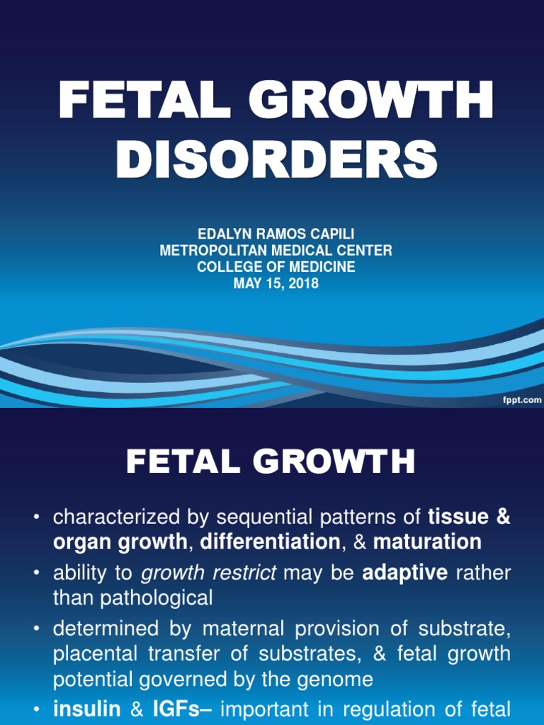 Fetal Growth Disorders Overview | PDF | Childbirth | Fetus