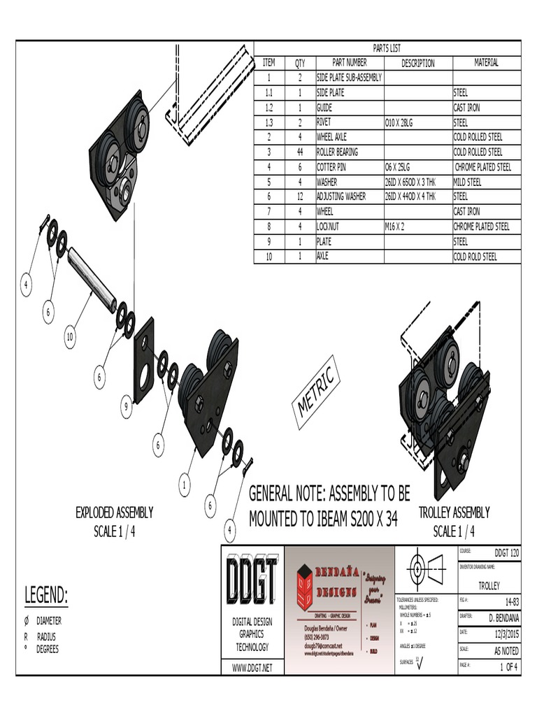 Trolley | PDF | Rolling (Metalworking) | Building Materials