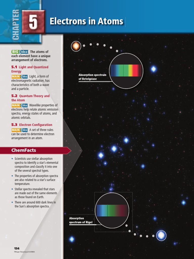 Chapter 05 - Electrons in Atoms | PDF | Electromagnetic Spectrum ...