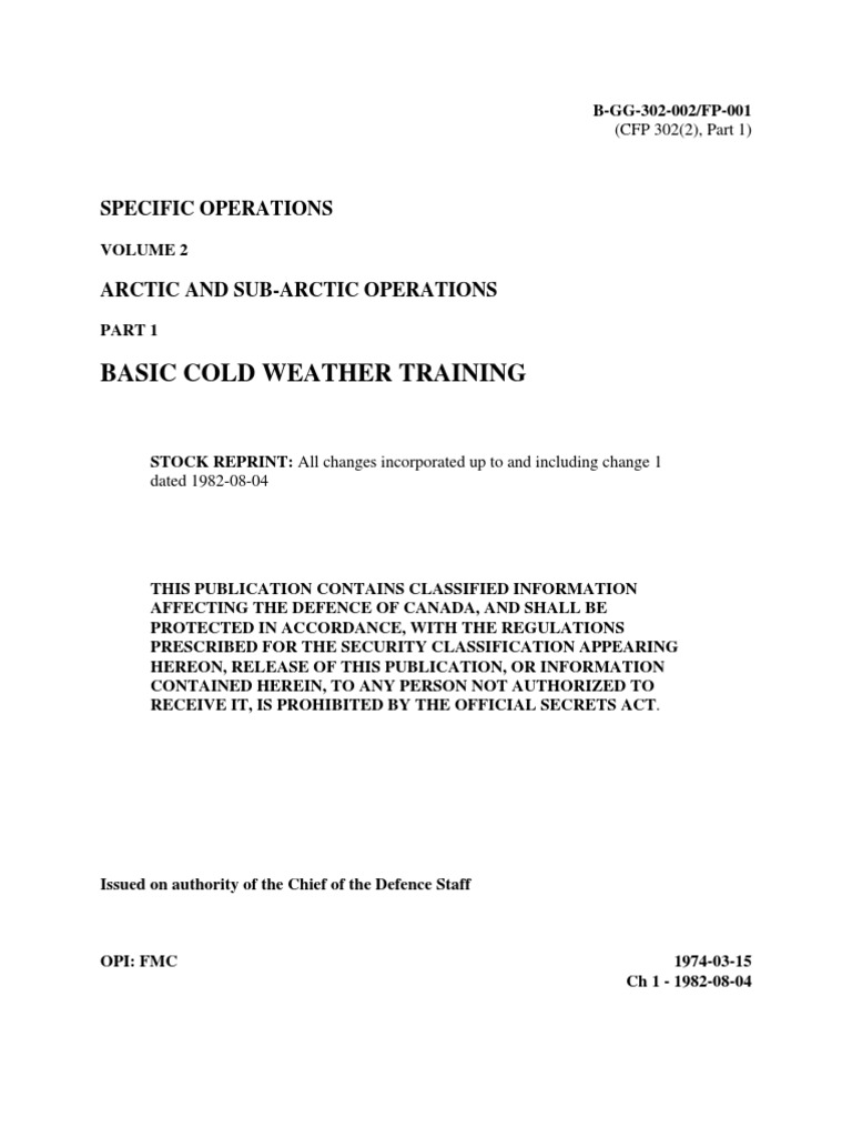 Arctic SubArctic Survival-1982 455 PG | PDF | Hypothermia | Sock