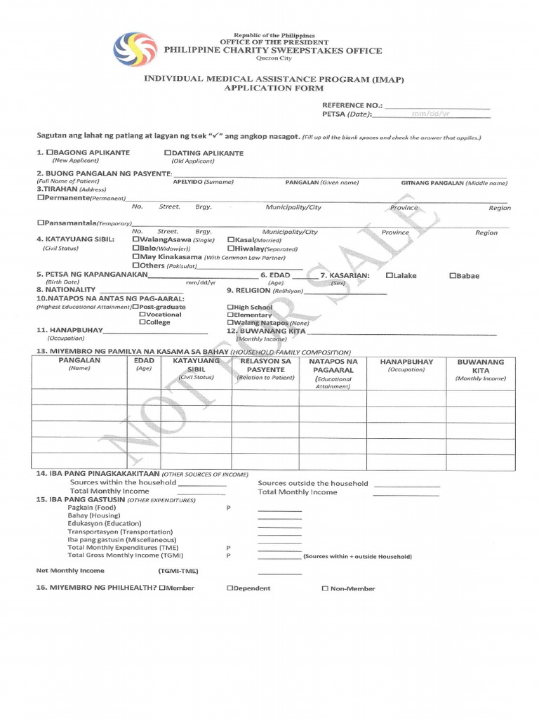Updated IMAP Form 2015 PDF | PDF
