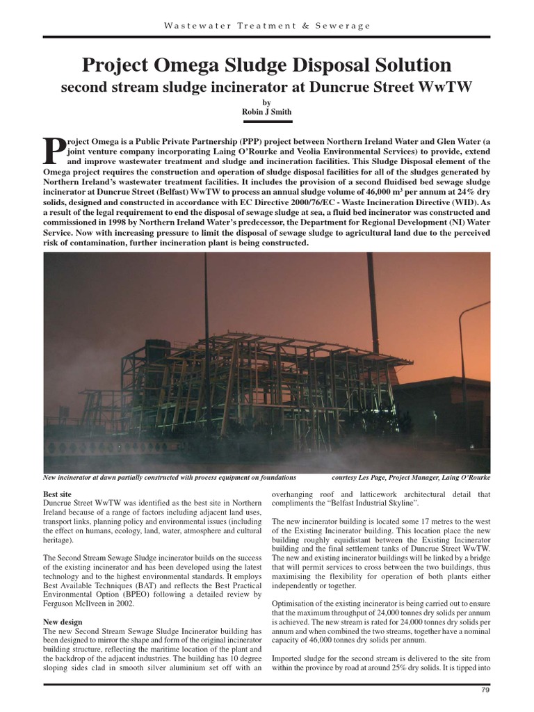 Second Stream Sewage Sludge Incinerator | PDF | Incineration | Waste ...