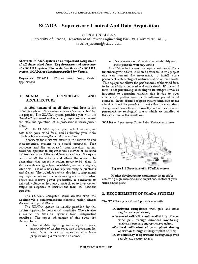 Vestas Scada | PDF | Wind Power | Scada