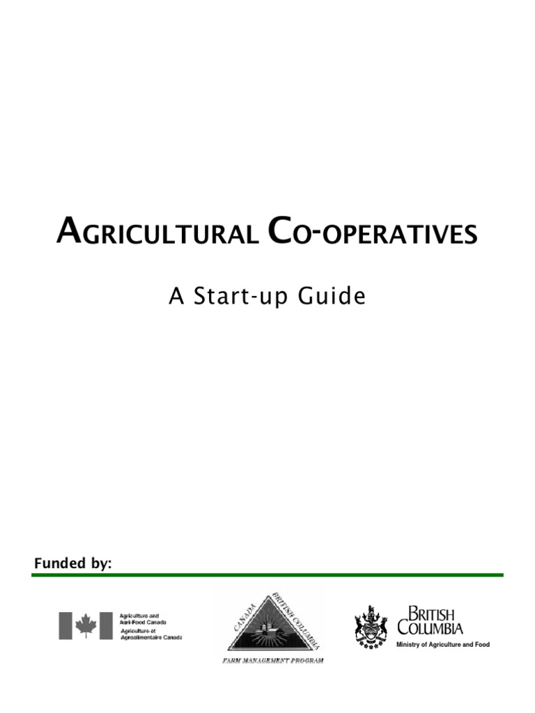 Agricultural Cooperatives A Start Up Guide | PDF