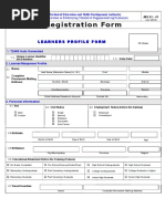 TESDA Registration Form | PDF | Disability | Students
