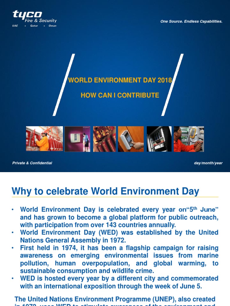 World Enviornment Day Presentation | PDF | Environmental Issues | Natural Environment