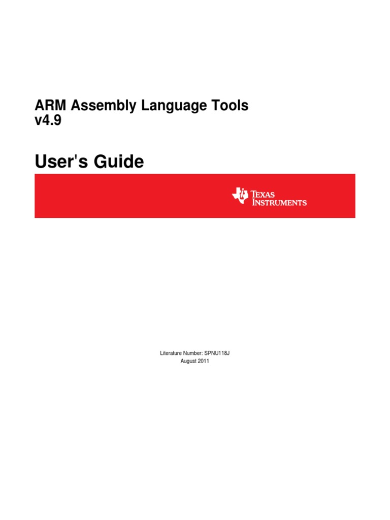 Tms470 Assembly Language Tools User S Guide Pdf Assembly Language C Programming Language