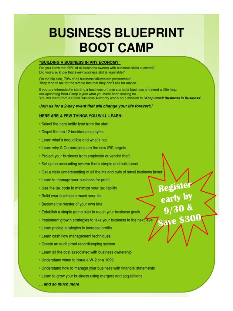 Business Blueprint Boot Camp | Download Free PDF | Small Business ...