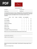 Food Testing Form | PDF
