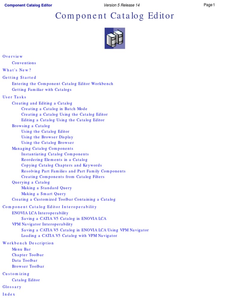 Catia V5 Catalog File Importer | PDF | Icon (Computing) | Comma Separated Values