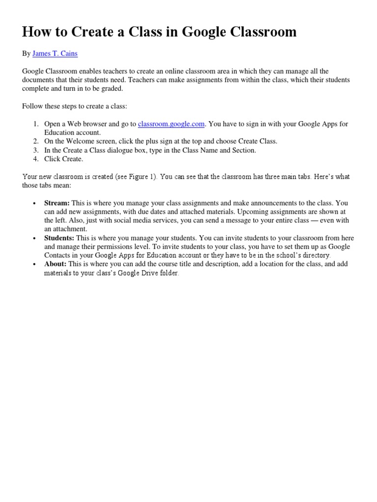 18 How To Create A Class in Google Classroom | PDF | System Software ...