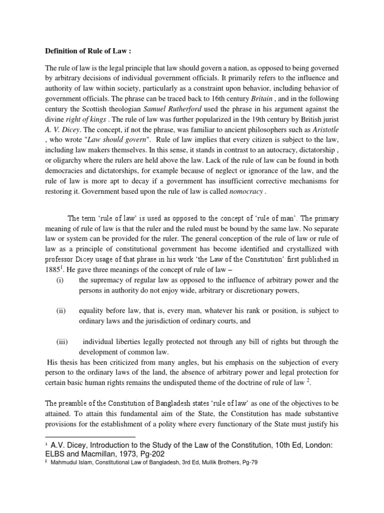 Understanding Rule of Law | PDF | Rule Of Law | Constitution