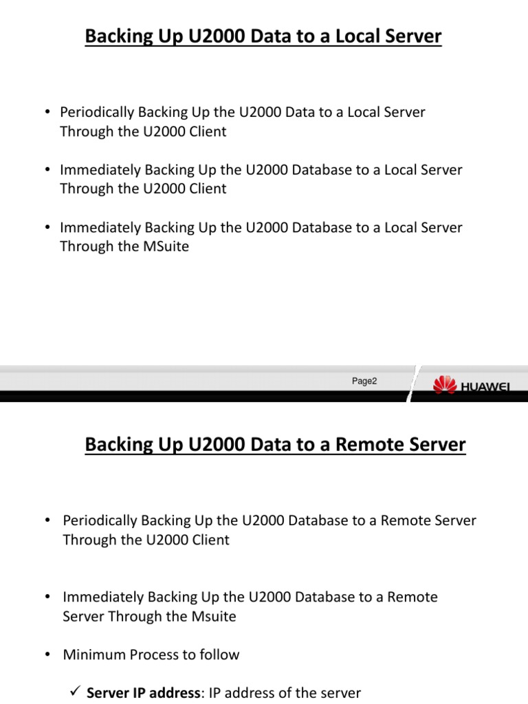 Backing Up U2000 Data To A Local Server | PDF | File Transfer Protocol ...