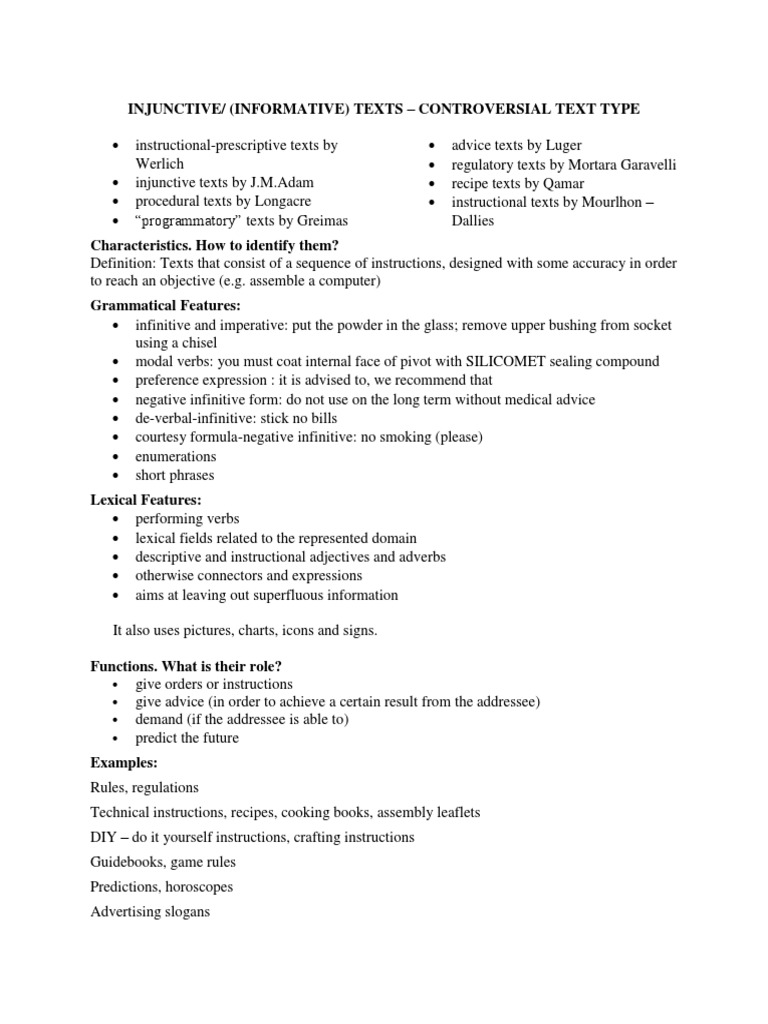 Texte Injonctif | PDF