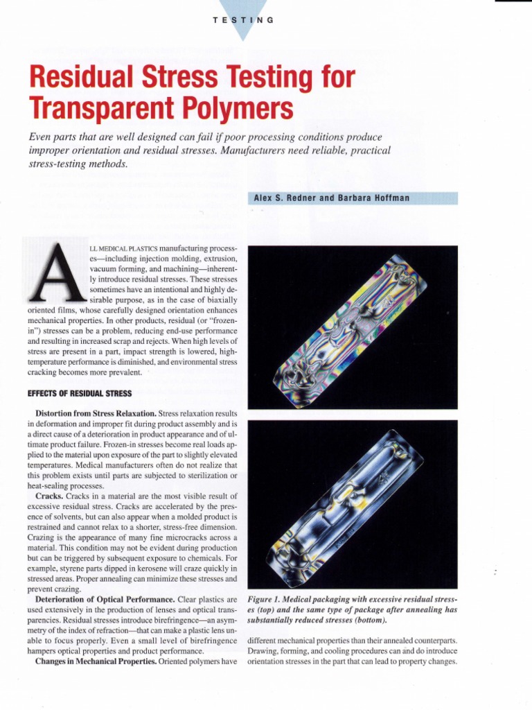 Residual Stress Testing | PDF