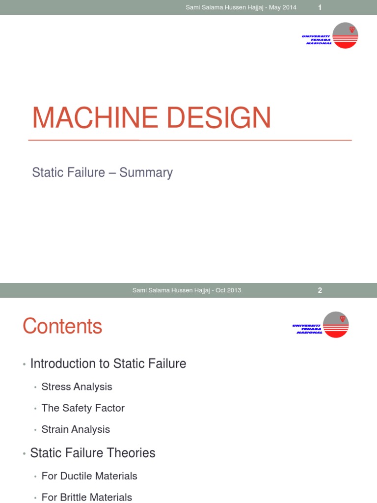 Static Failure | PDF | Strength Of Materials | Yield (Engineering)