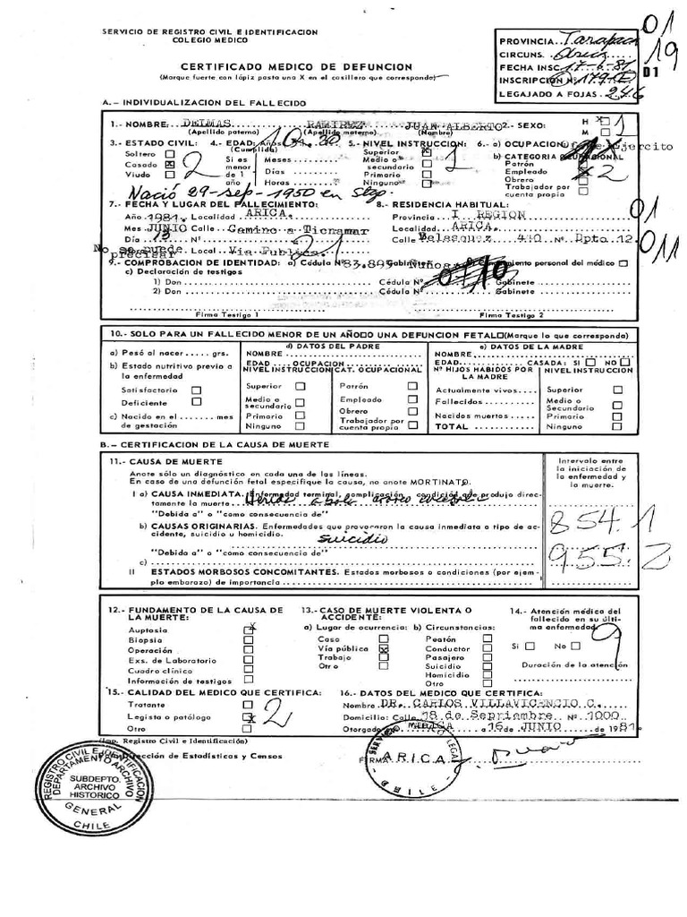 Certificado Medico de Defuncion | PDF