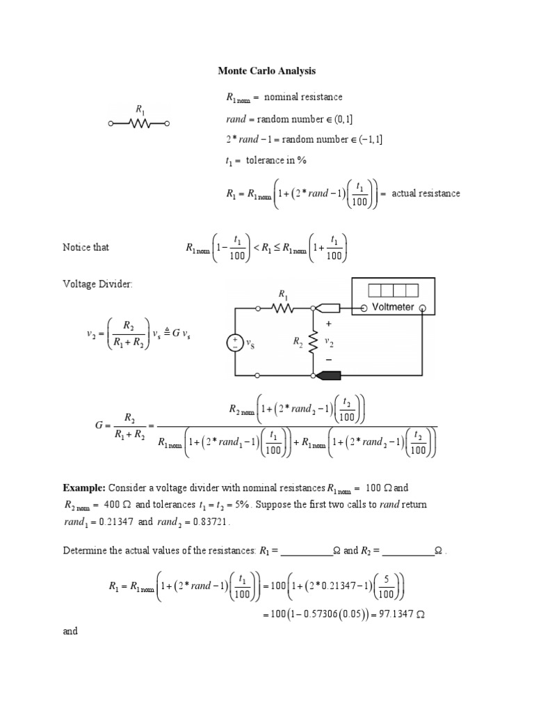 Monte Carlo Analysis: R Rand Rand T T R R Rand | Download Free PDF ...