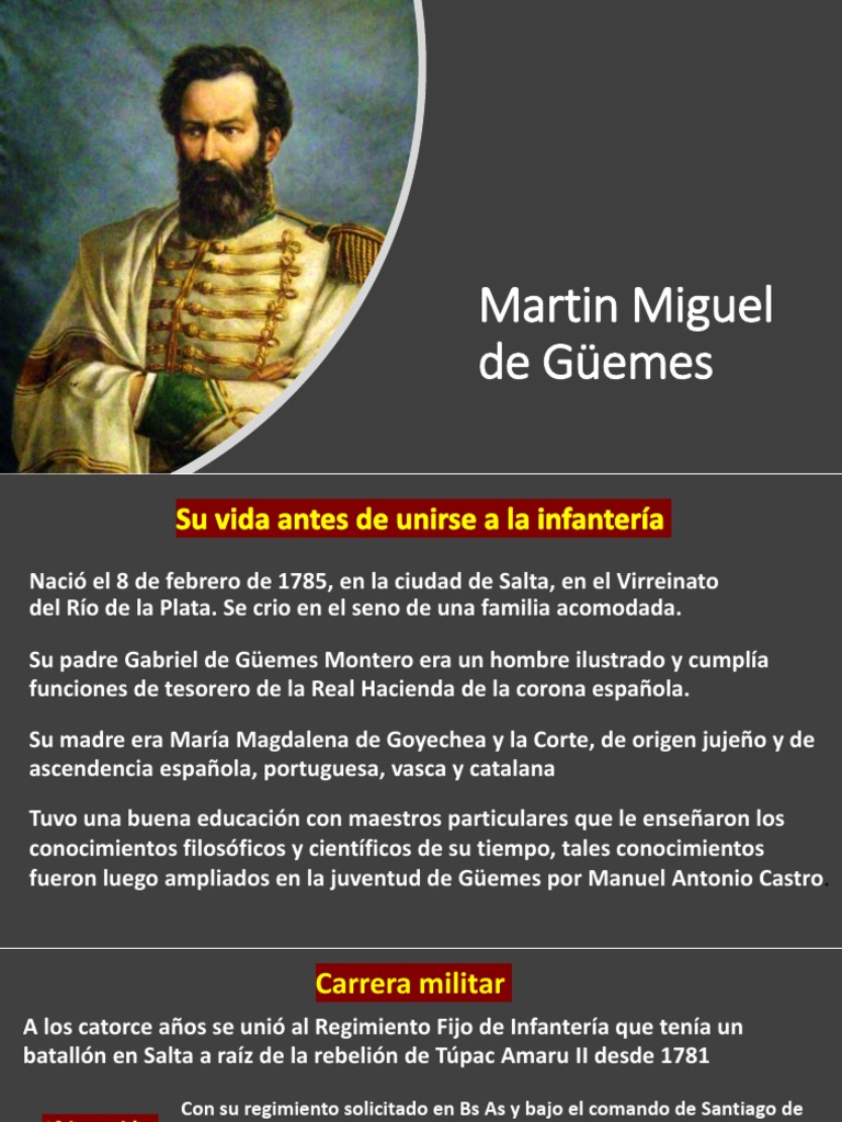 Biografía de Martín Miguel de Güemes | PDF | Conflictos | Argentina
