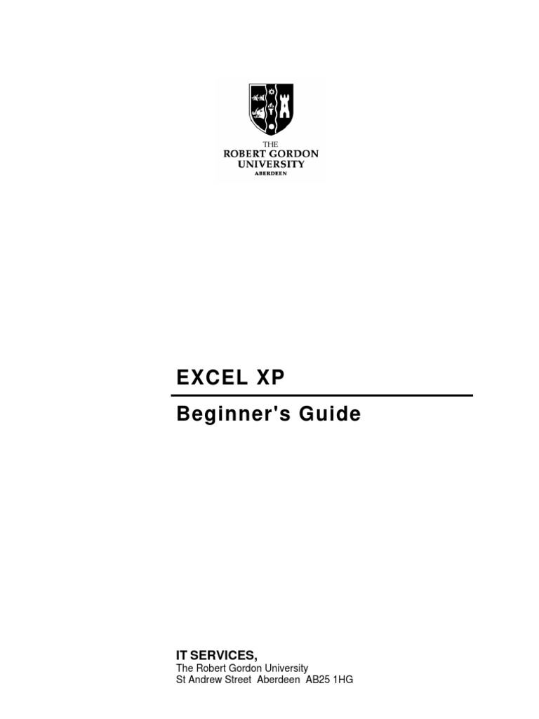 Excel XP Beginner's Guide: IT Services | PDF