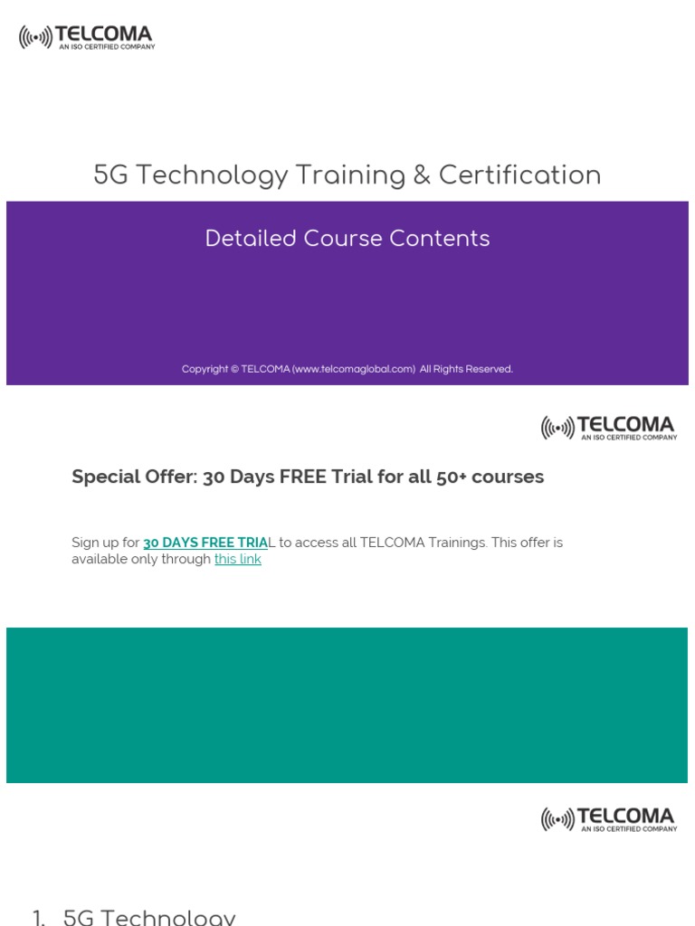 5G Technology Training and Certification | PDF | Mimo | Computer Network