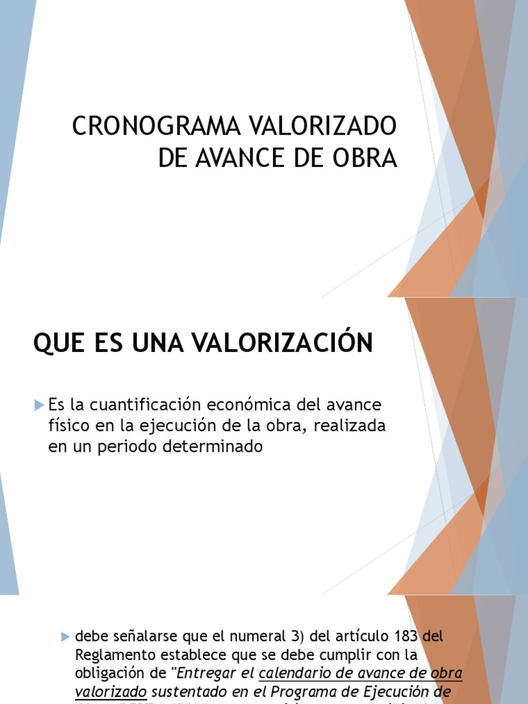 Cronograma Valorizado de Avance de Obra | PDF | Tecnología