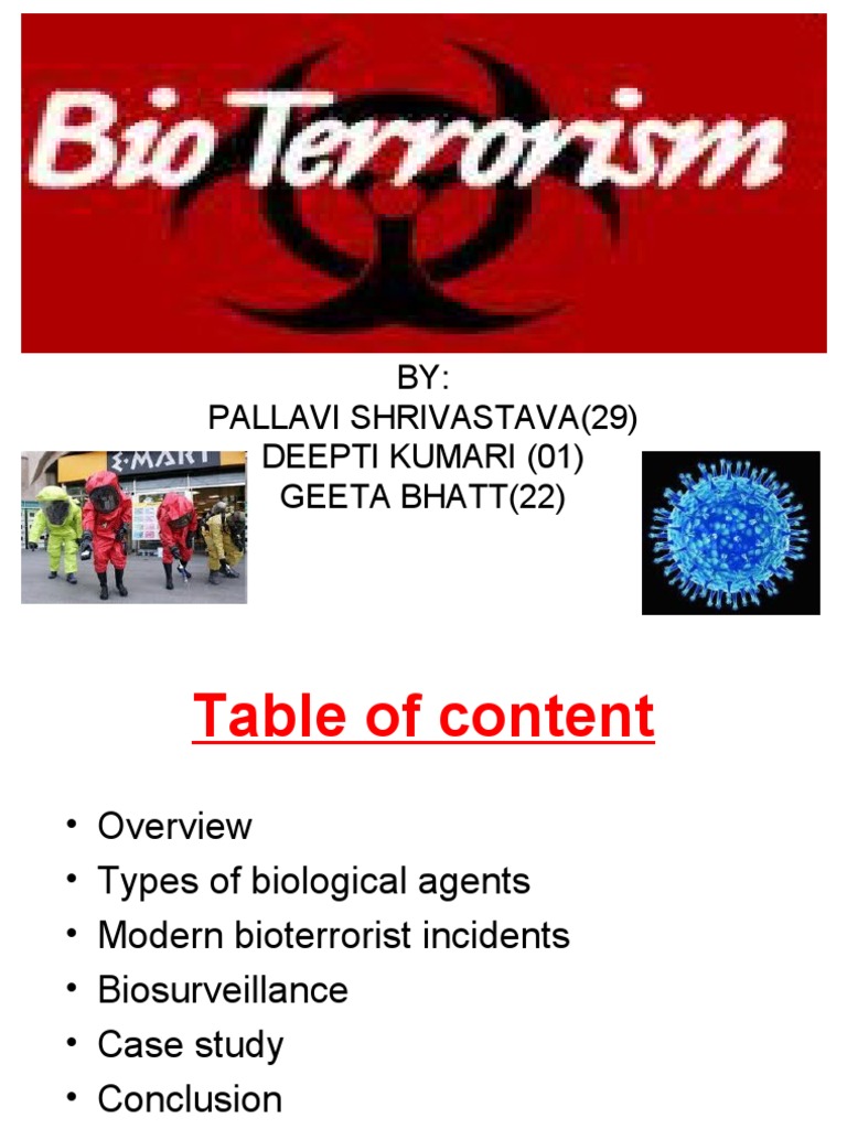 Overview of Bioterrorism Incidents | PDF | Virology | Bioterrorism
