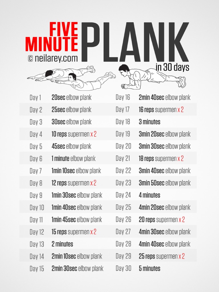 Five Minute Plank Challenge | PDF