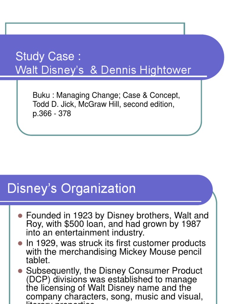 Study Case: Walt Disney's & Dennis Hightower | PDF | Walt Disney | License