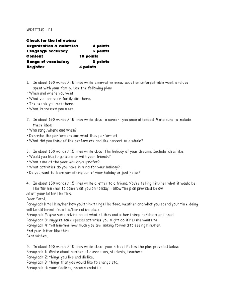 Writing English For b1 Level | PDF | Paragraph | Dogs