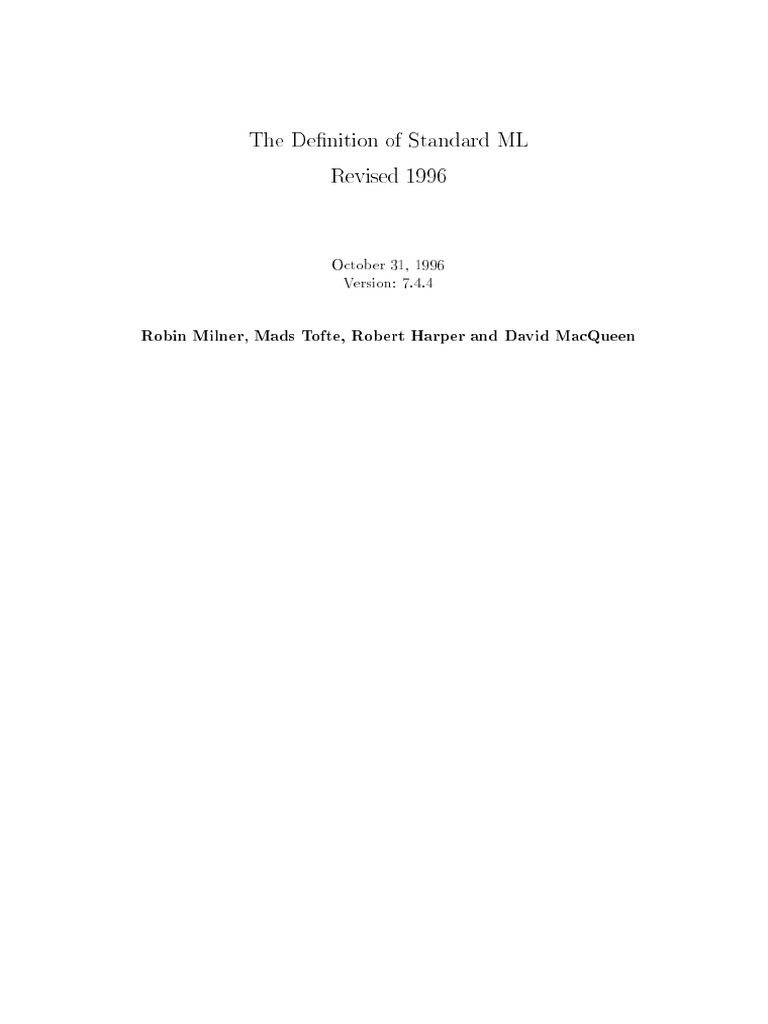 Sml 97ps Pdf Programming Language Semantics 9542
