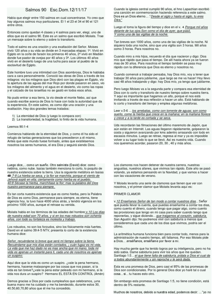 Salmos 90 | PDF | Moisés | Salmos